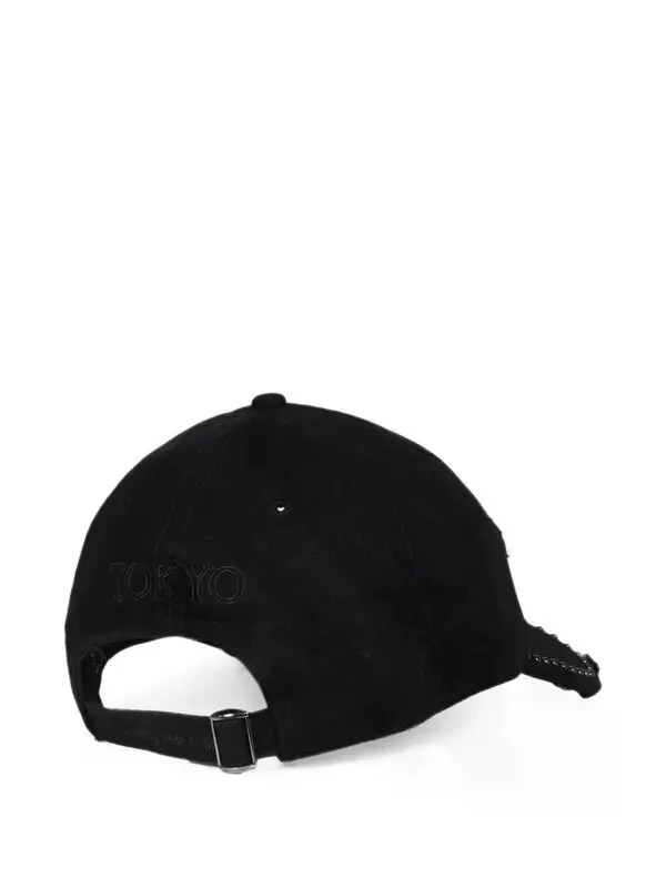 ALICE HOLLYWOOD Stud-embellished Distressed Cap