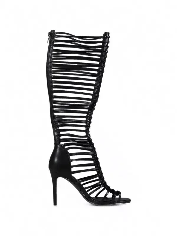 NIIHAI Lock Up Open-toe Heeled Sandals