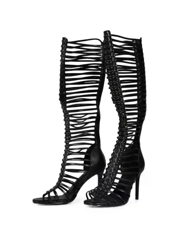 NIIHAI Lock Up Open-toe Heeled Sandals