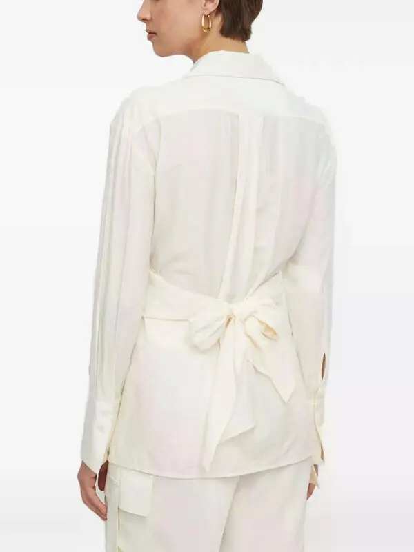 Sisley Wrap-style Long-sleeve Blouse