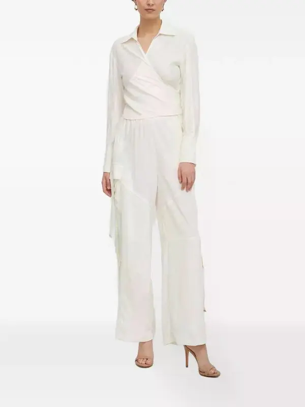 Sisley Wrap-style Long-sleeve Blouse