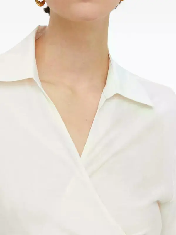 Sisley Wrap-style Long-sleeve Blouse