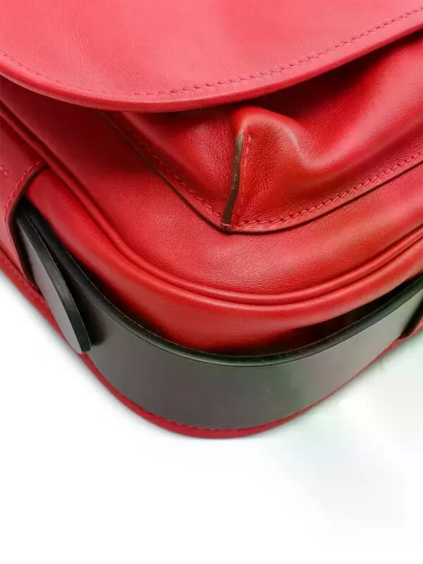 Hermès Leather Balda Shoulder Bag - Red