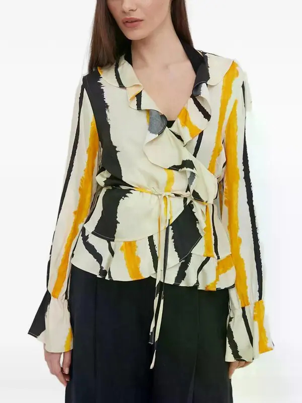 Sisley Ruffled Wrap Blouse