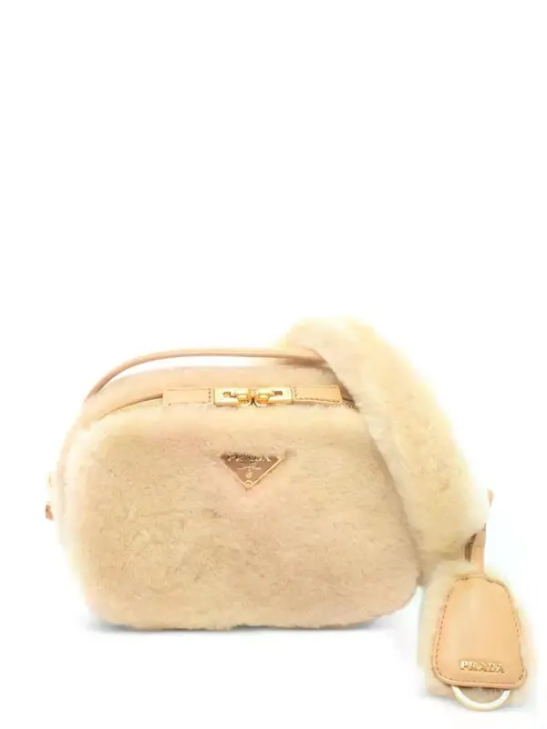 Prada Odette Faux-fur Shoulder Bag - Neutrals