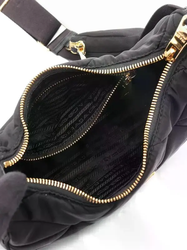 Prada Tessuto Quilted Shoulder Bag - Black