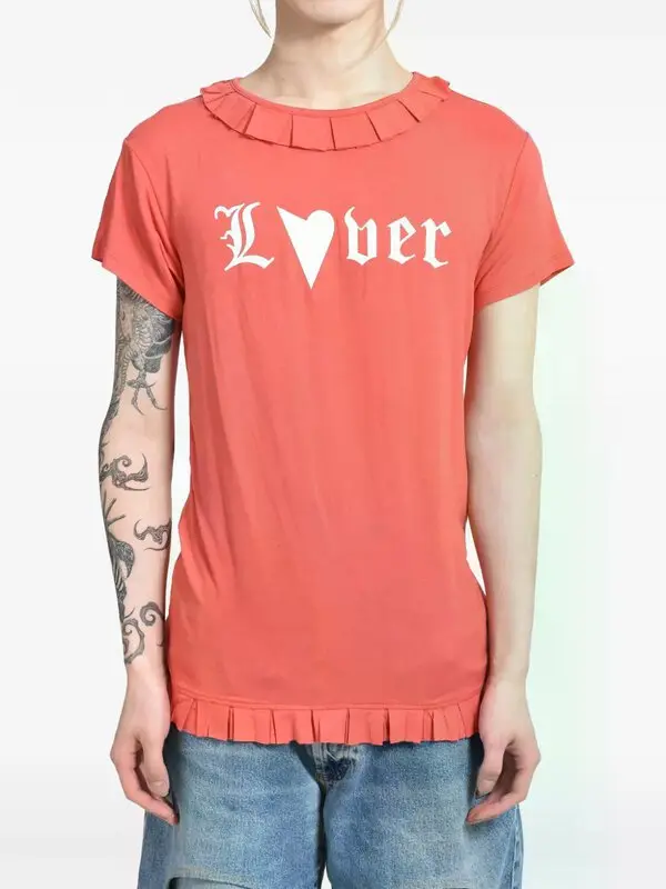 VAIN Ruffle-trimmed Graphic-print T-shirt