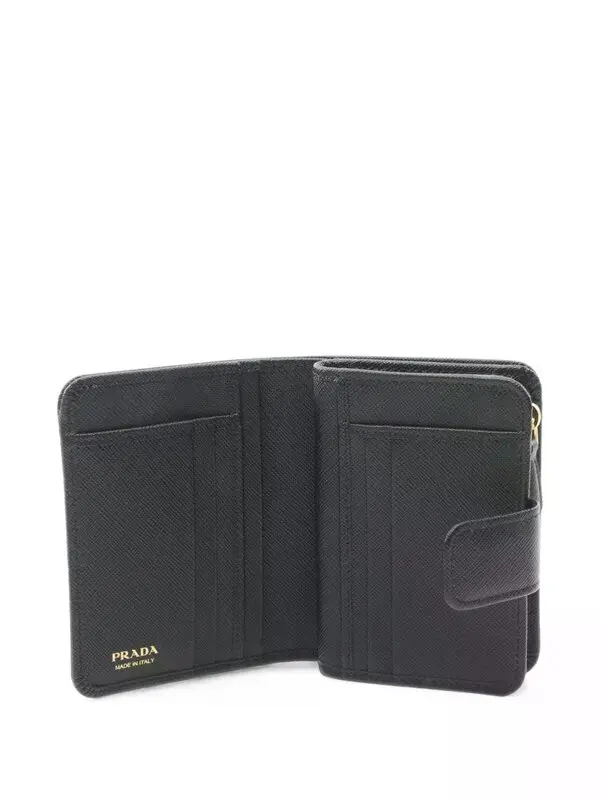 Prada Saffiano Triang Bi-fold Wallet