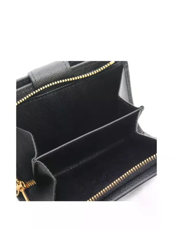 Prada Saffiano Triang Bi-fold Wallet