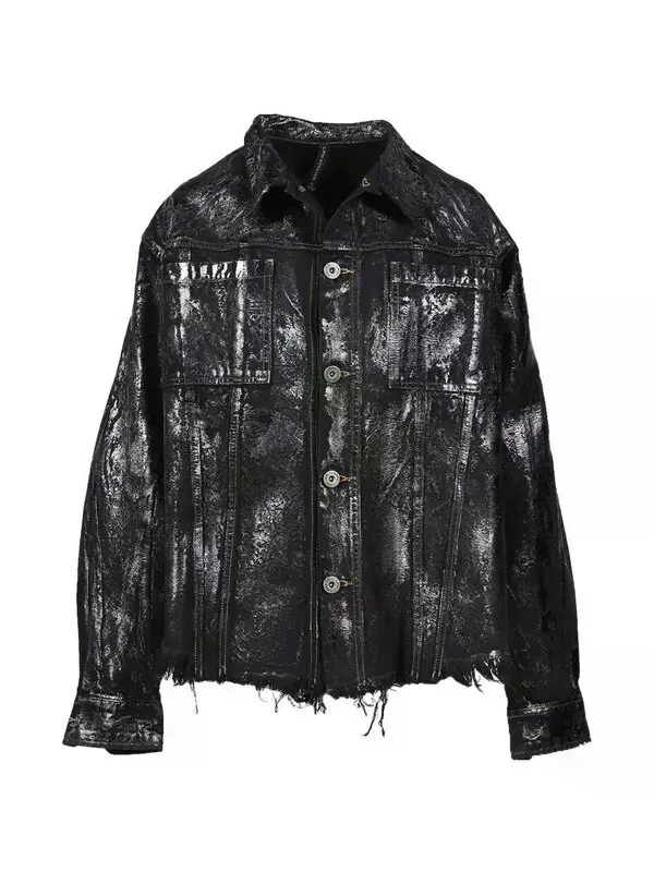 LATUI ATELIER Faded-effect Raw-cut Shirt