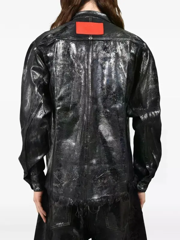LATUI ATELIER Faded-effect Raw-cut Shirt