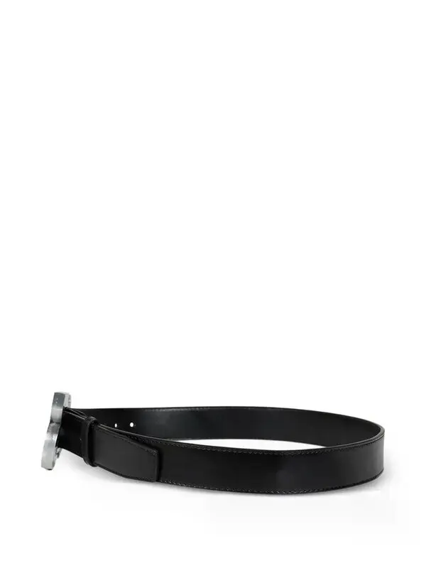 VAIN 3 Buckle Leather Belt - Black