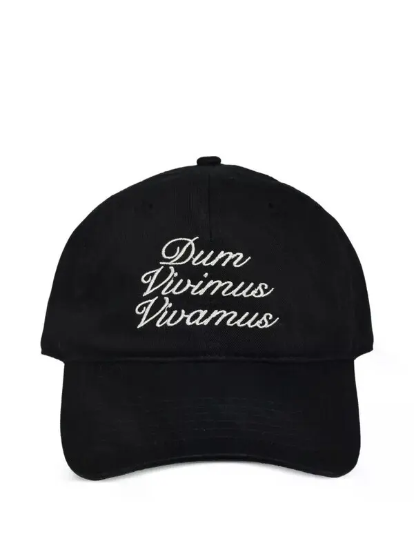 VIVAMUS Logo-embroidered Cotton Baseball Cap - Black
