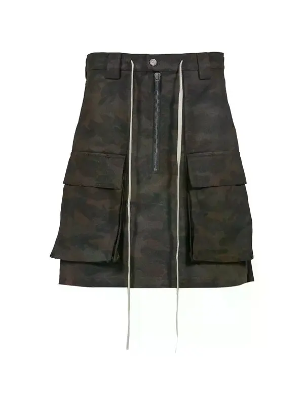 ARNODEFRANCE Camouflage Print Skirt - Green