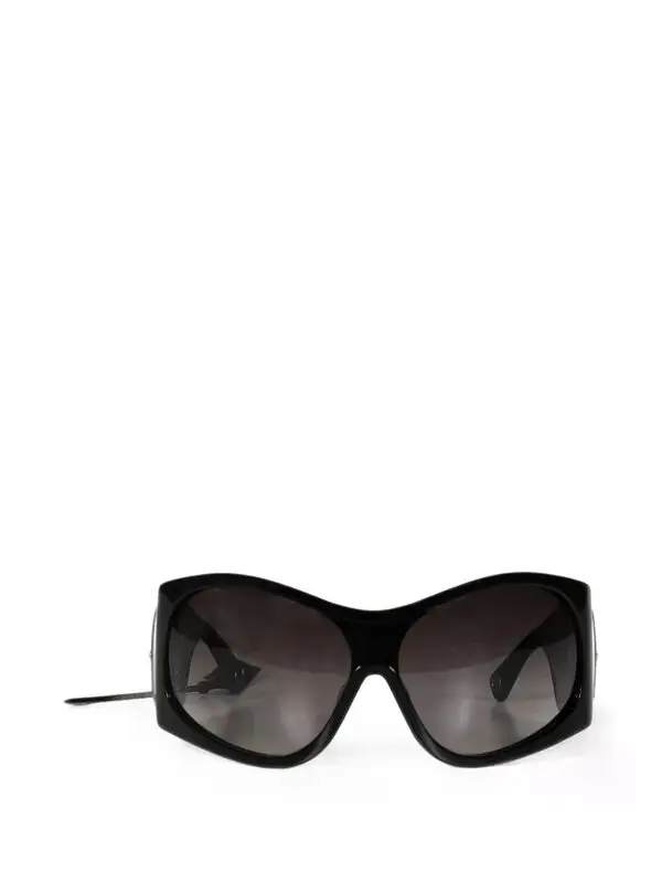 JADED LONDON Alva Buckle-detail Geometric-frame Sunglasses - Black