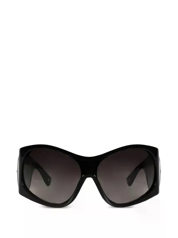 JADED LONDON Alva Buckle-detail Geometric-frame Sunglasses - Black