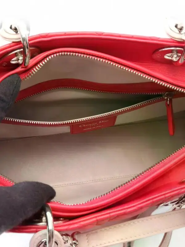 Dior Cannage Tote Bag - Red