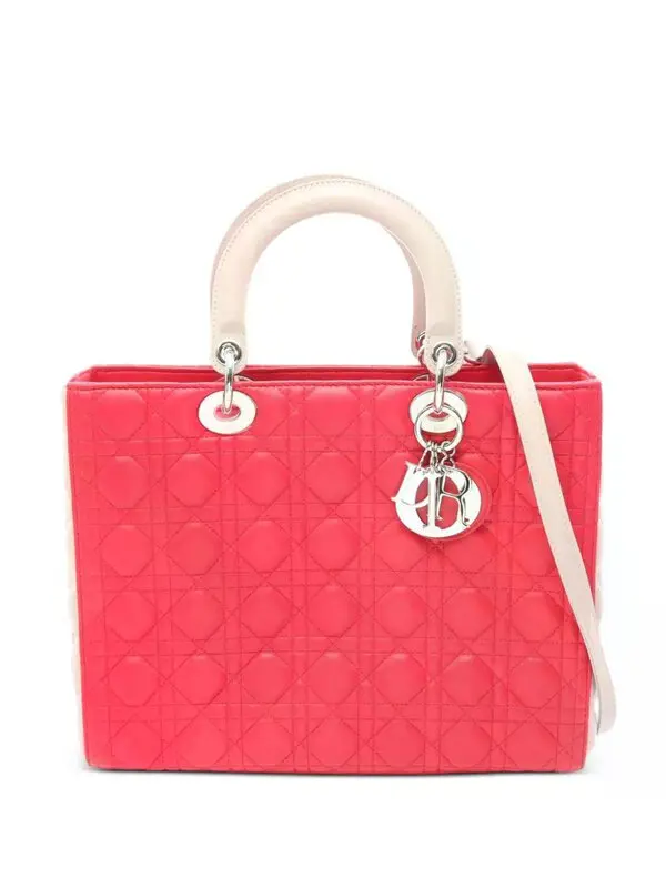 Dior Cannage Tote Bag - Red