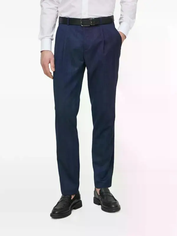Sisley Check-pattern Pleated Trousers