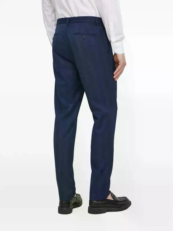 Sisley Check-pattern Pleated Trousers