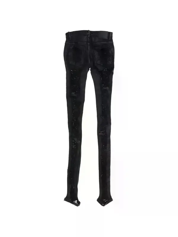 604SERVICE Distressed Skinny Jeans