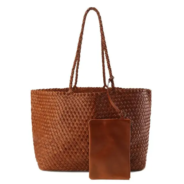 FRONT ROW SHOP Soleil Woven Large Tote