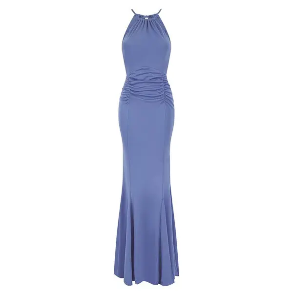 CELESTINE & MAE Plume Maxi Dress In Denim