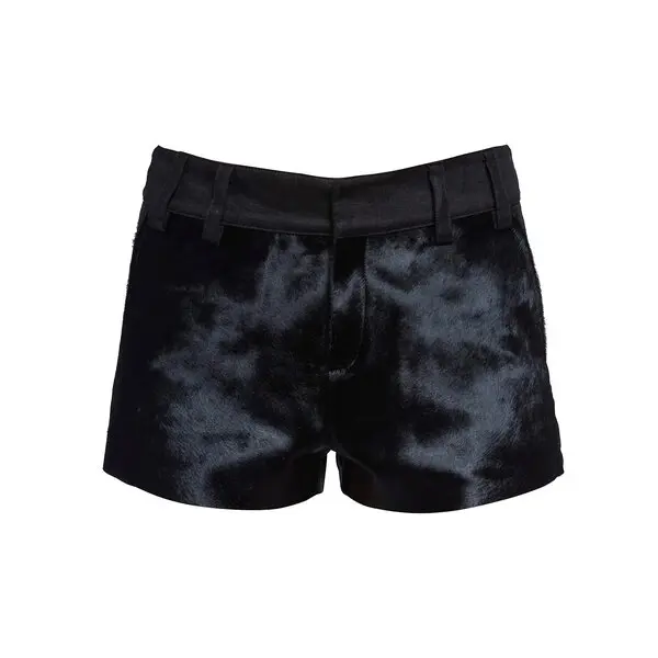 HEDARE De Havi Hairy Leather Shorts