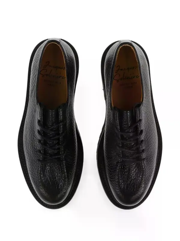 JACQUES SOLOVIÈRE PARIS Edouard Lug Bold Grained Leather Derby Shoes