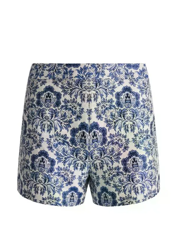Alice + Olivia Hera Damask-jacquard Tailored Mini Shorts