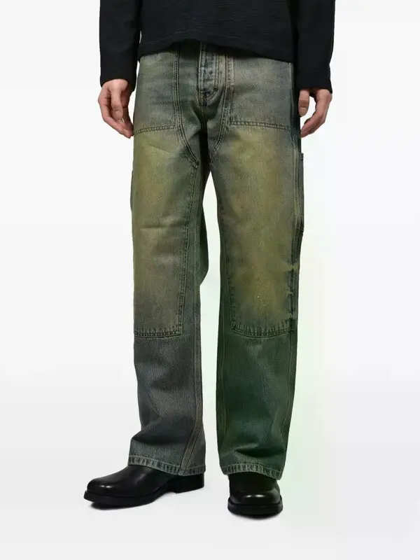NO MAINTENANCE Mud-wash Double-knee Jeans