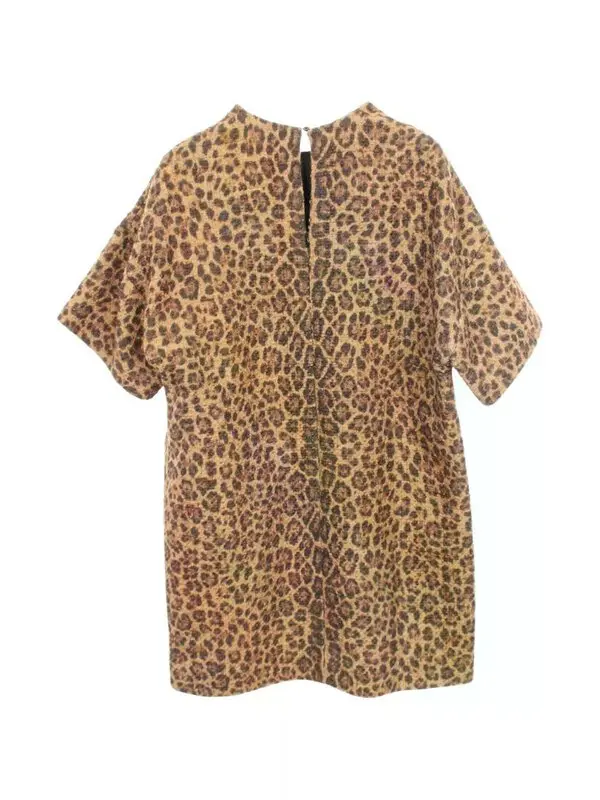 Valentino Garavani 2010s Rockstud Leopard-print Mini Dress - Neutrals