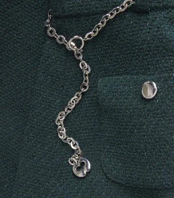 Maje Tweed Chain Belt Shorts