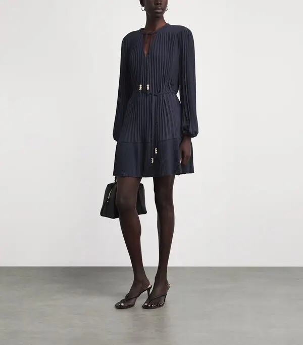 Maje Pleated Mini Dress