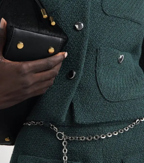 Maje Tweed Cropped Jacket