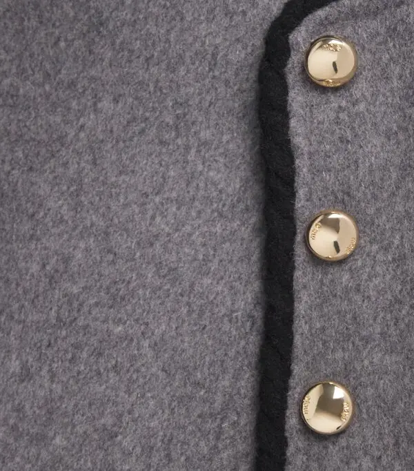 Maje Wool-blend Double-face Cropped Jacket