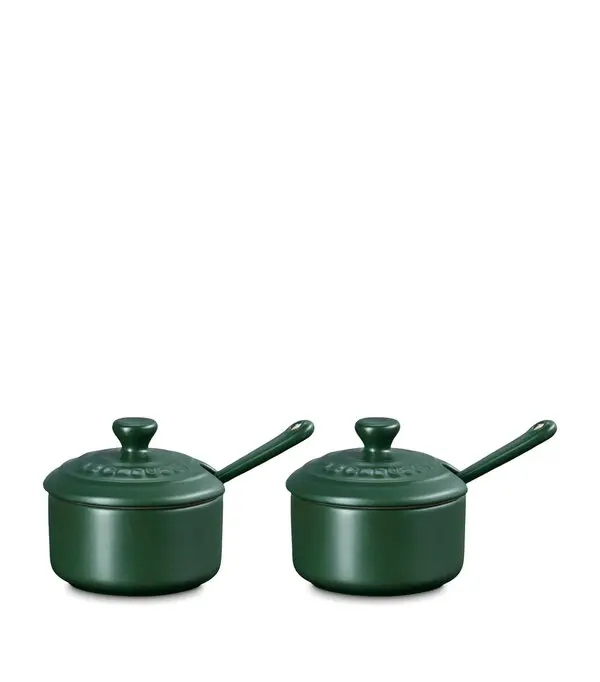 LE CREUSET Stoneware Serenity Condiment Pots With Spoons