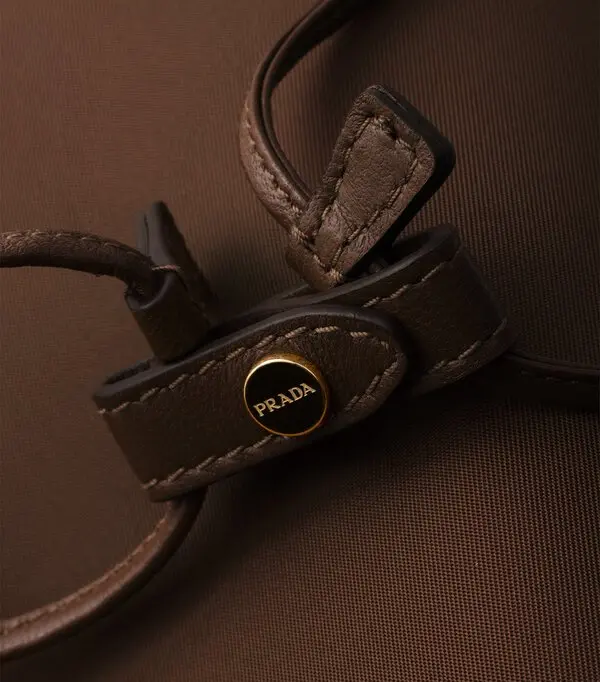 Prada Re-nylon Drawstring Pouch - Brown