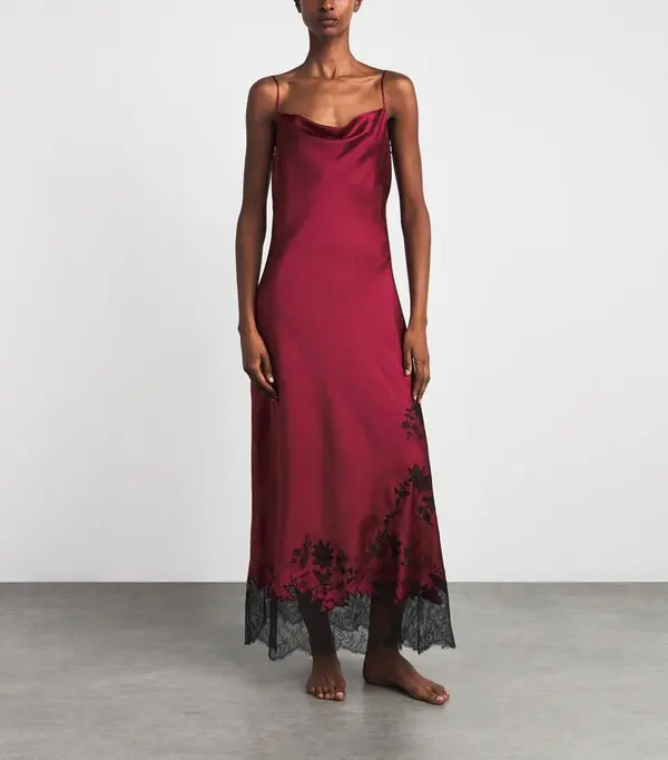 Carine Gilson Silk Long Hanae Nightdress