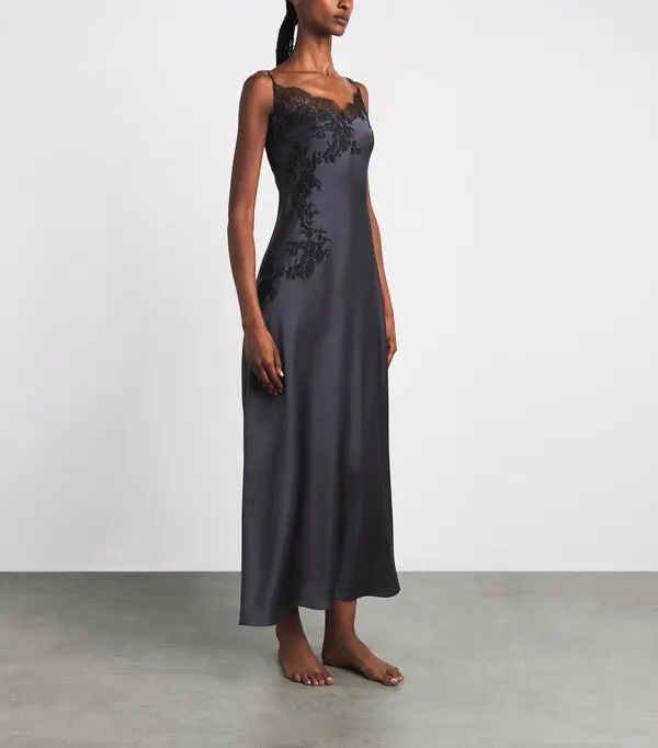 Carine Gilson Silk Long Cérès Nightdress