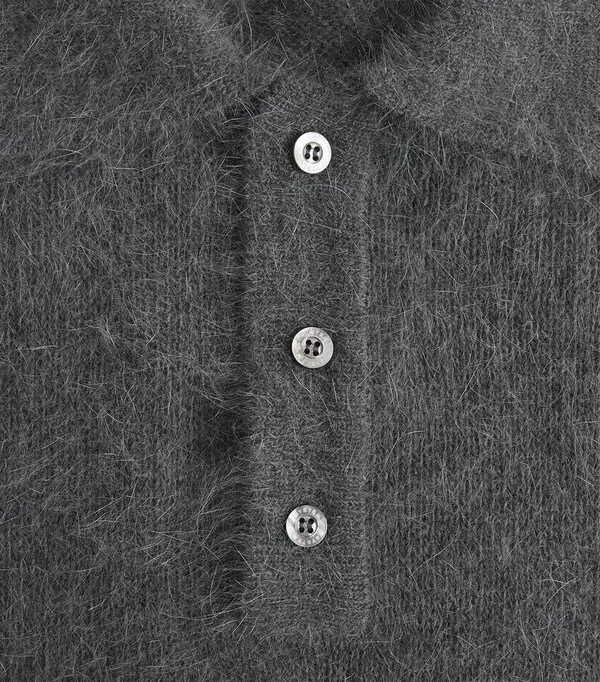 SYSTEM Wool Long-sleeve Polo Shirt