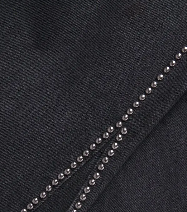 7 For All Mankind Stud Lotta High-rise Wide-leg Jeans