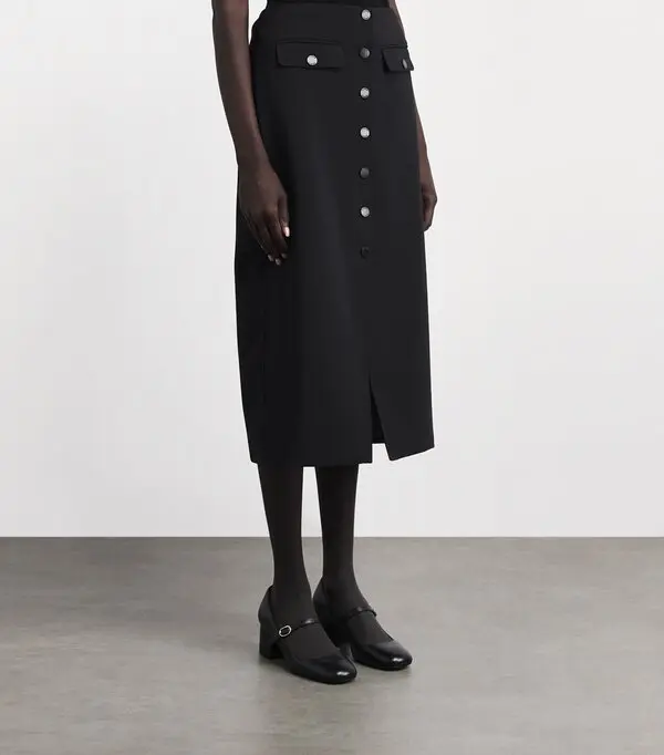 Claudie Pierlot Button-front Midi Skirt