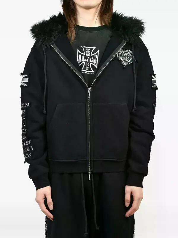 N.HOOLYWOOD Patched Zip-up Hoodie