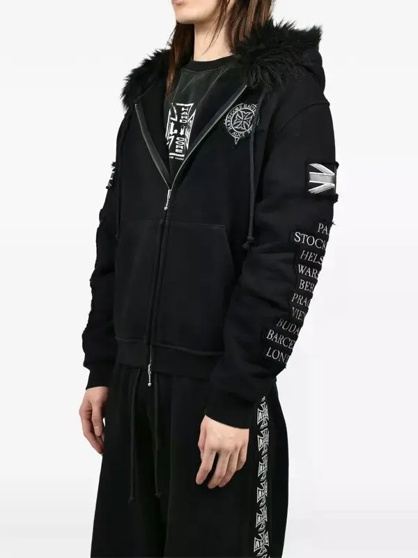 N.HOOLYWOOD Patched Zip-up Hoodie