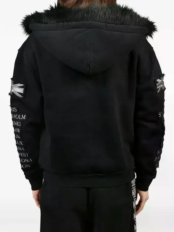 N.HOOLYWOOD Patched Zip-up Hoodie