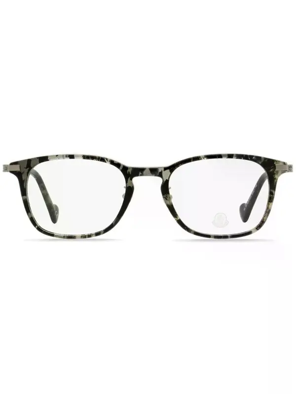 Moncler Tortoiseshell Rectangular-frame Glasses