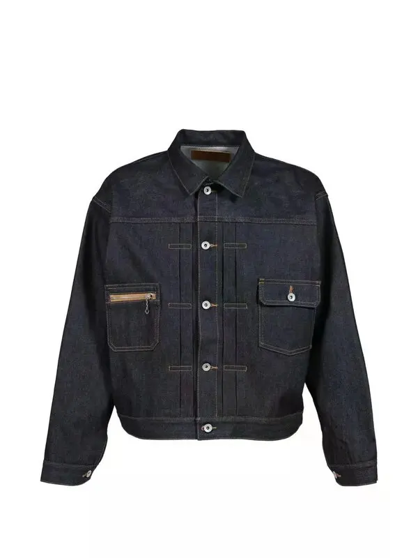DAIRIKU Rigid Boxy-silhouette Denim Jacket