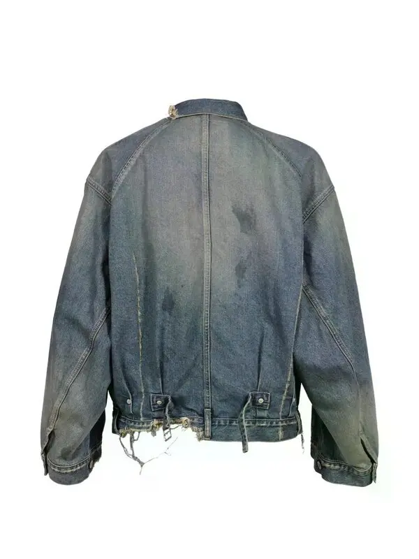 DAIRIKU 80year Distressed-effect Denim Jacket