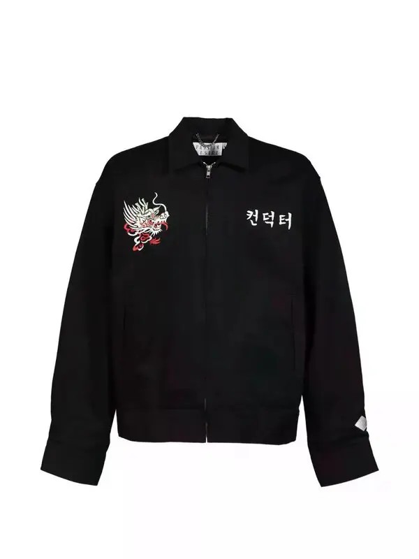 EL CONDUCTORH Dragon-embroidered Cotton Jacket